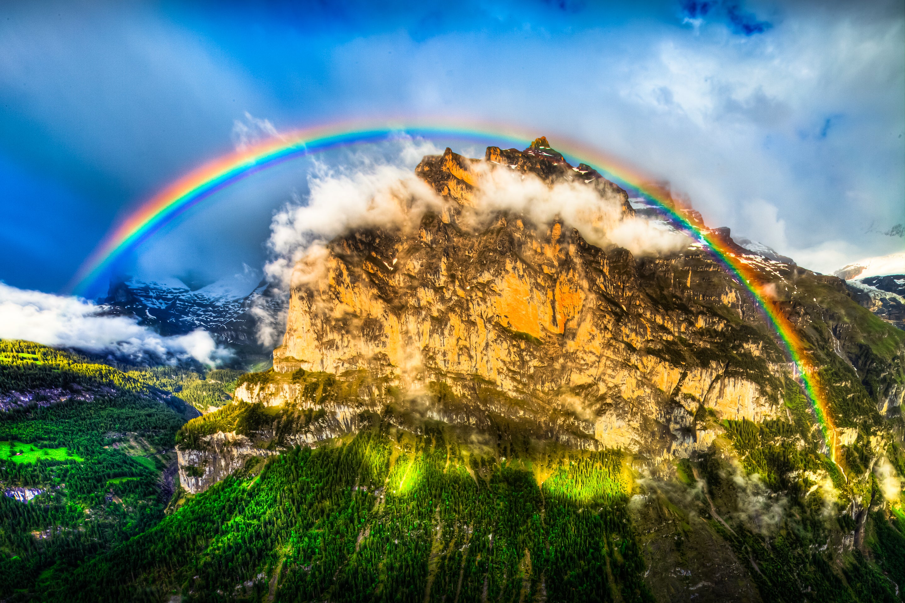 Murren Rainbow – Fine Art Print – Daniel Aucoin - Fine Art Photography